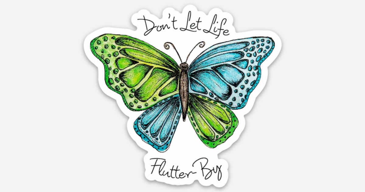 Flutter By Sticker by Laurie Goff | Die cut stickers | Sticker Mule
