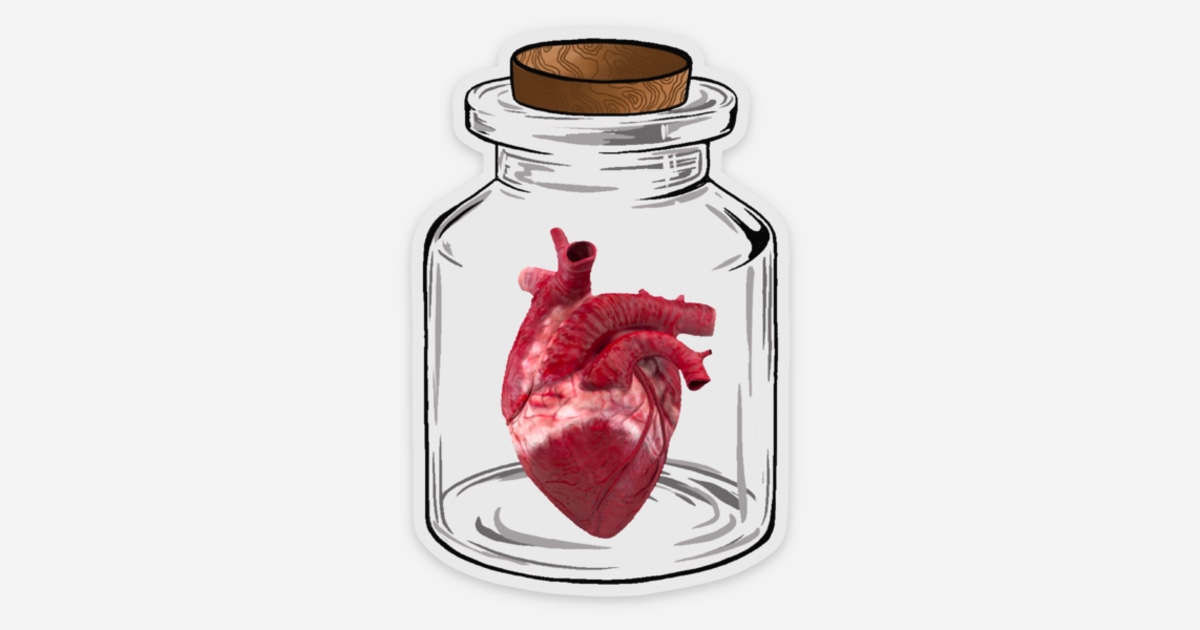 Jar of heart by Jaecryst | Clear stickers | Sticker Mule