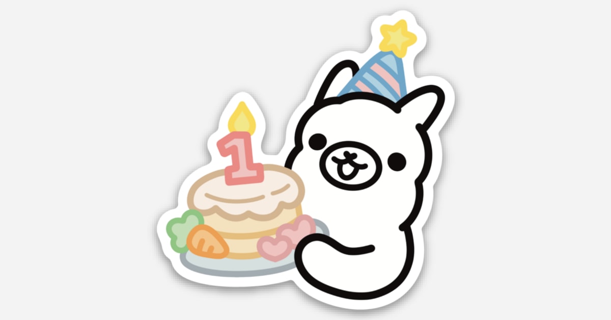 Ollama first birthday! por Ollama | Die cut stickers | Sticker Mule Mexico