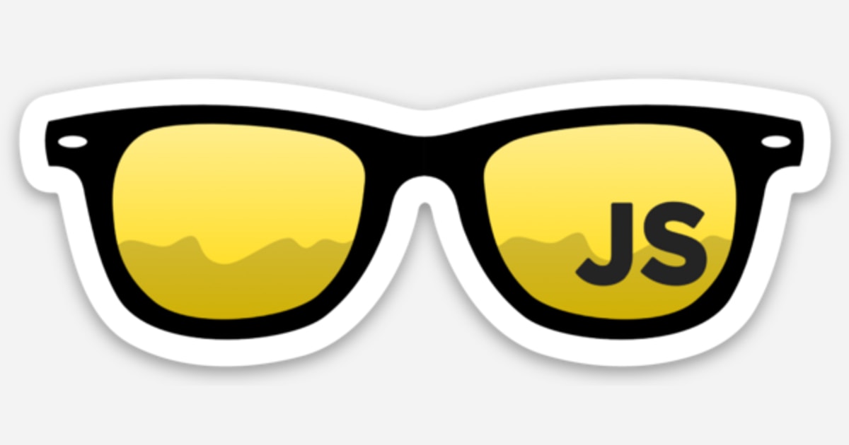 JavaScript Sunglasses by ReverentGeek | Die cut stickers | Sticker Mule UK