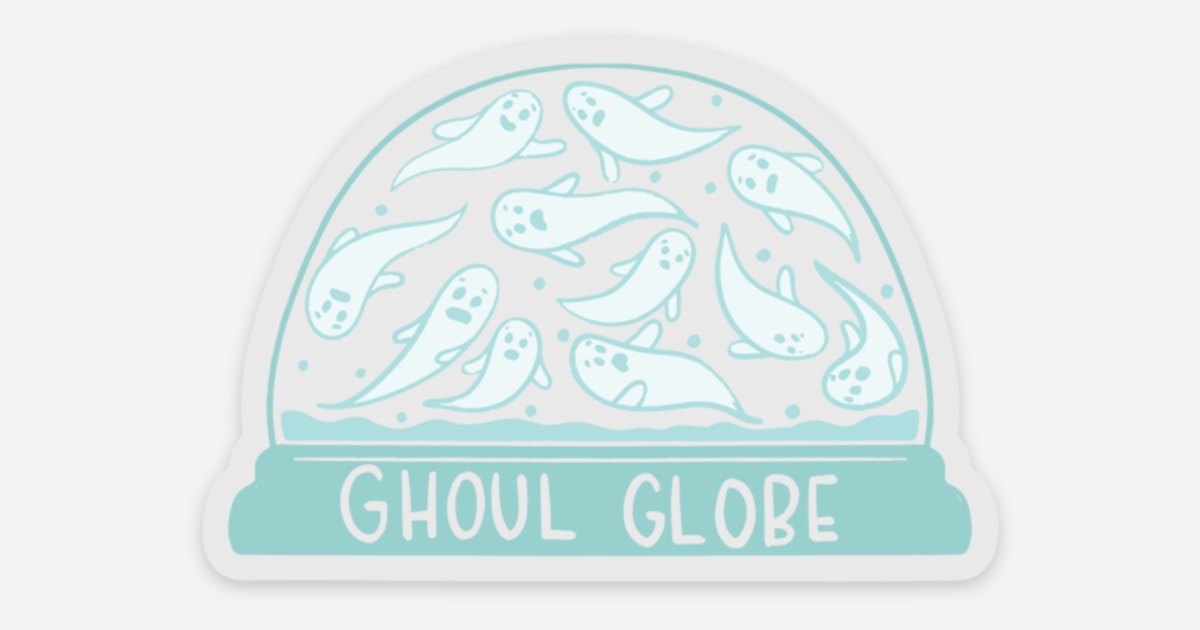 GhoulGlobeSticker by Mel F. Arts | Clear stickers | Sticker Mule UK