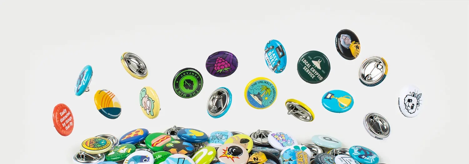 Custom 1" round buttons - Free shipping | Sticker Mule