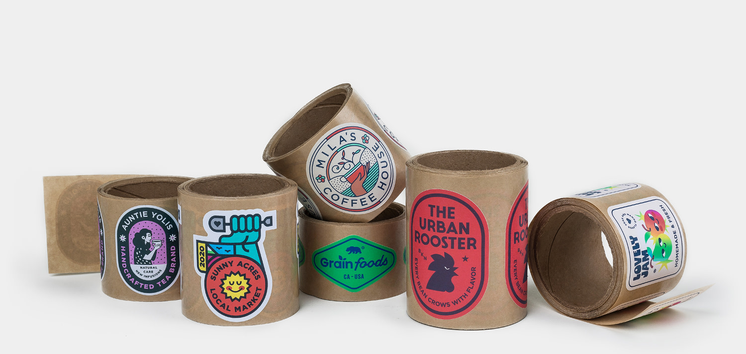 Paper labels | Free shipping | Sticker Mule